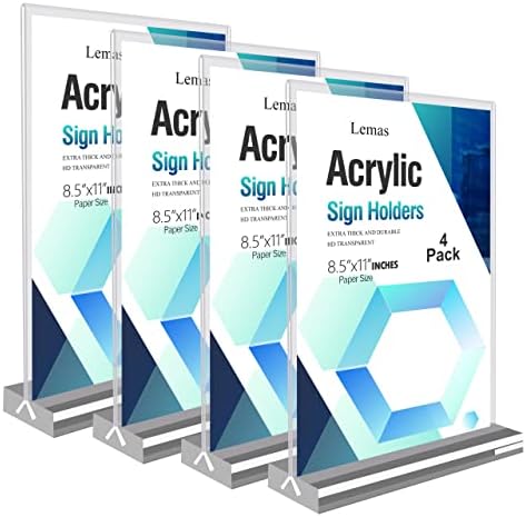 Amazon.com: Walnut Wood Sign Holder Vertical Table Card Flip Display 6 ...