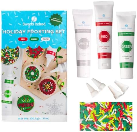 Amazon.com: Sweets Indeed Christmas Cookie Decorating Kit – 11.31 oz ...