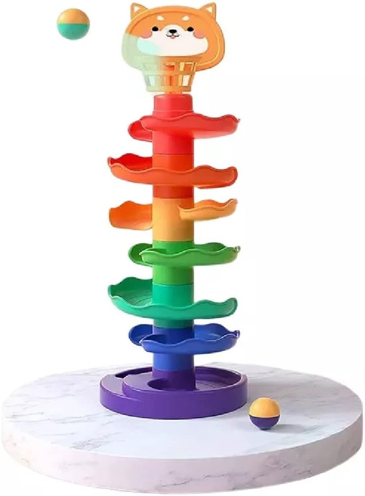 Super KIDS Tower Roll Ball Game Ball Drop And Roll Ramp Toy For Toddler ...