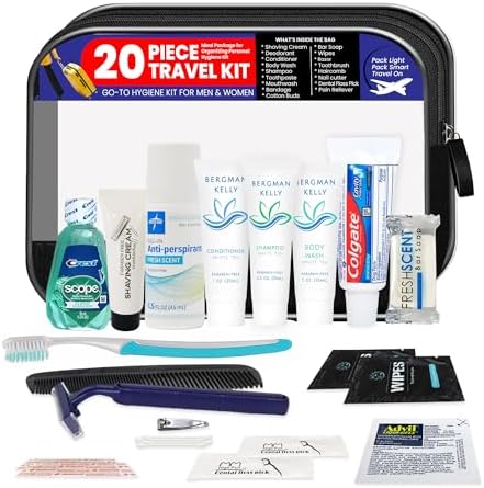 Amazon.com: Trektote 20-Piece Travel Toiletries Kit – TSA Approved ...