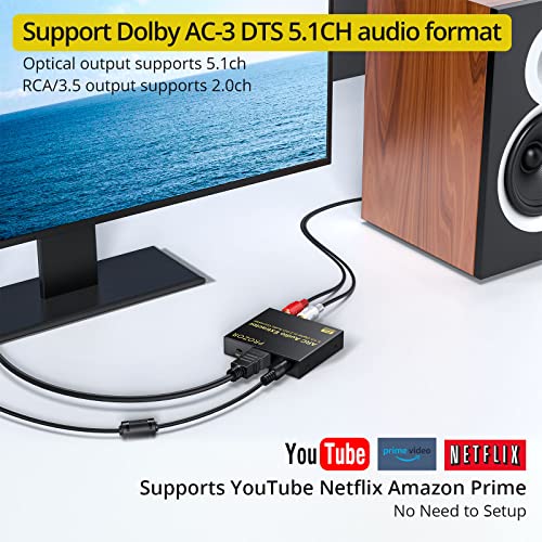 Snapklik.com : 192KHz DAC Converter ARC Audio Extractor, HDMI ARC Audio ...