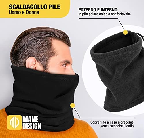 Generico Scaldacollo Uomo e Donna in Pile | Copricollo Moto Invernale Caldo | Paracollo Morbido ...