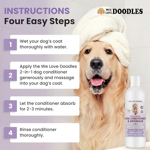 USDA Organic Dog Conditioner & Detangler, 2-in-1 Conditioner For ...