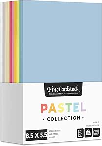 Amazon.com : Assorted Pastel Colored Cardstock – Assortment of 10 ...