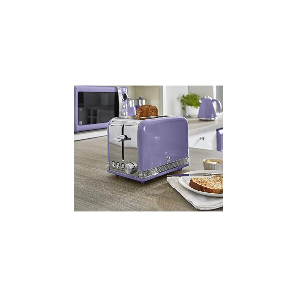 Swan 2 Slice Retro Toaster - Purple - mykitchenaccessories.co.uk