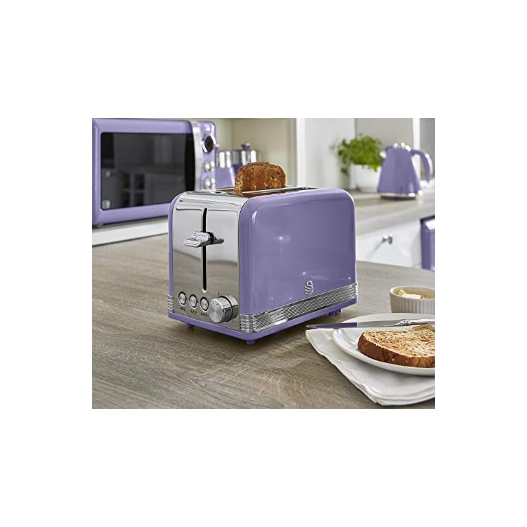 Swan 2 Slice Retro Toaster - Purple - mykitchenaccessories.co.uk