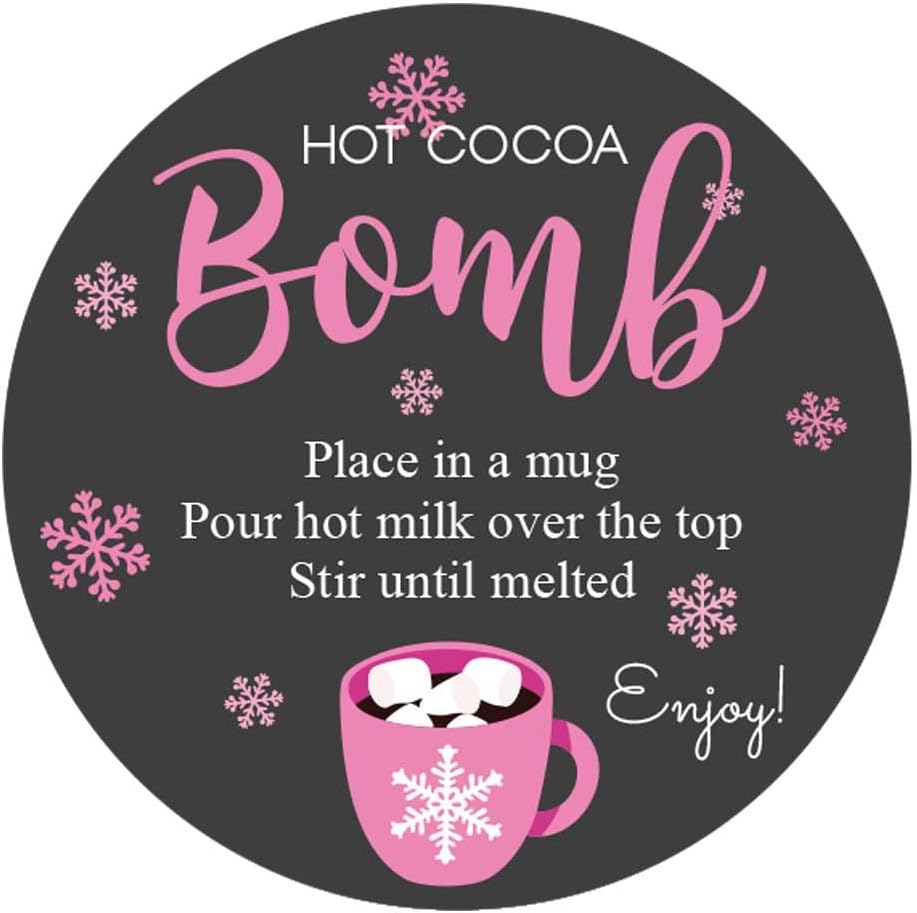 Amazon.com: 120 Pcs Christmas Hot Cocoa Bomb Sticker Labels 1.5 Inch ...