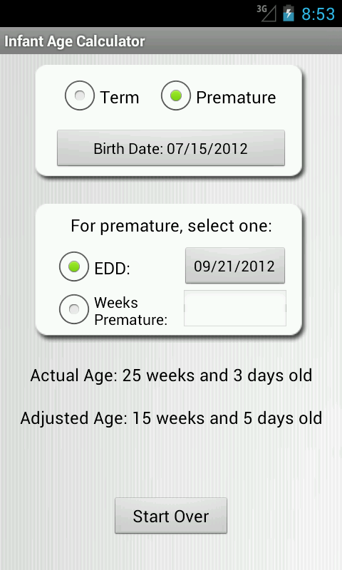 Infant Age Calculator:Amazon.co.uk:Appstore for Android