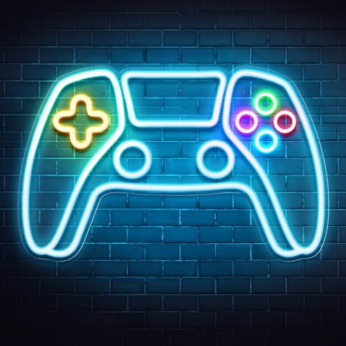 Amazon.com : Gaming Neon Signs for Wall Decor with 9 RGB light, Gamer ...