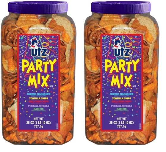 Amazon.com: Utz Party Mix - 26 Ounce Barrel - Tasty Snack Mix Includes ...