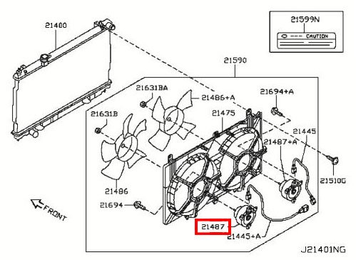 Amazon.com: Infiniti 21487-CD00A, Engine Cooling Fan Motor : Automotive