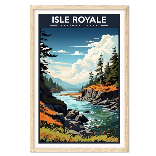 Amazon.com: Isle Royale Poster, Isle Royale National Park Poster, Isle ...