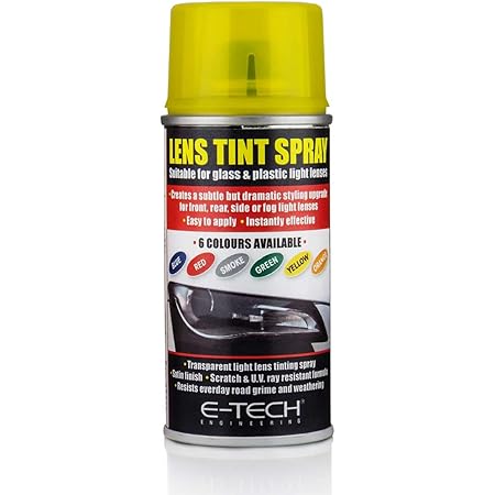 E-TECH Car Headlight & Taillight Lamp Light Lens Coloured Tint Spray ...