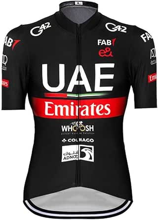 Amazon.com: Pro Team UAE Black Cycling Jersey for Men,Short Sleeve Quick Dry Bike Shirt ...