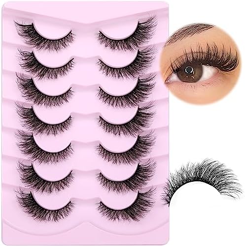 Amazon.com: Ahrikiss Fox Eye Lashes Wispy, False Eyelashes Natural Look ...