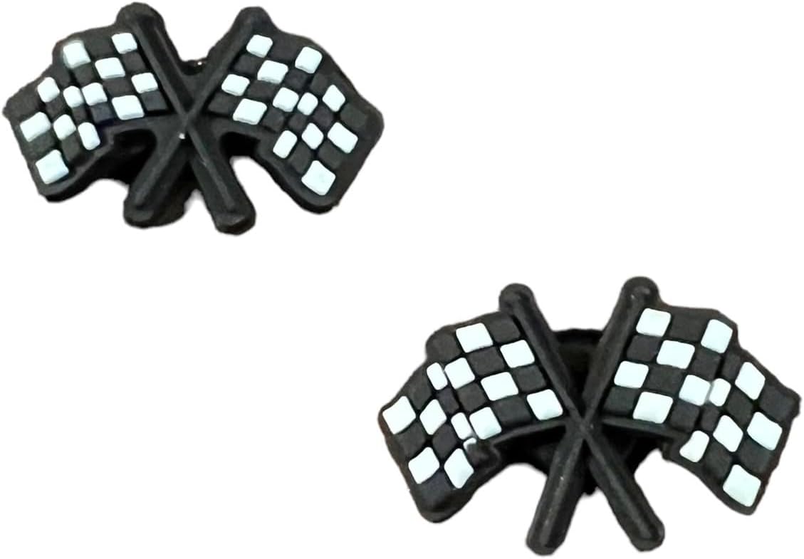 Amazon.com: Race Flags Shoe Charm Set Shoe Decorations : Clothing ...