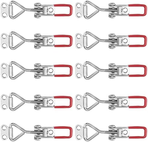 SEUNMUK 10 Pcs Sliver Toggle Latches, Adjustable Metal Toggle Clamp ...