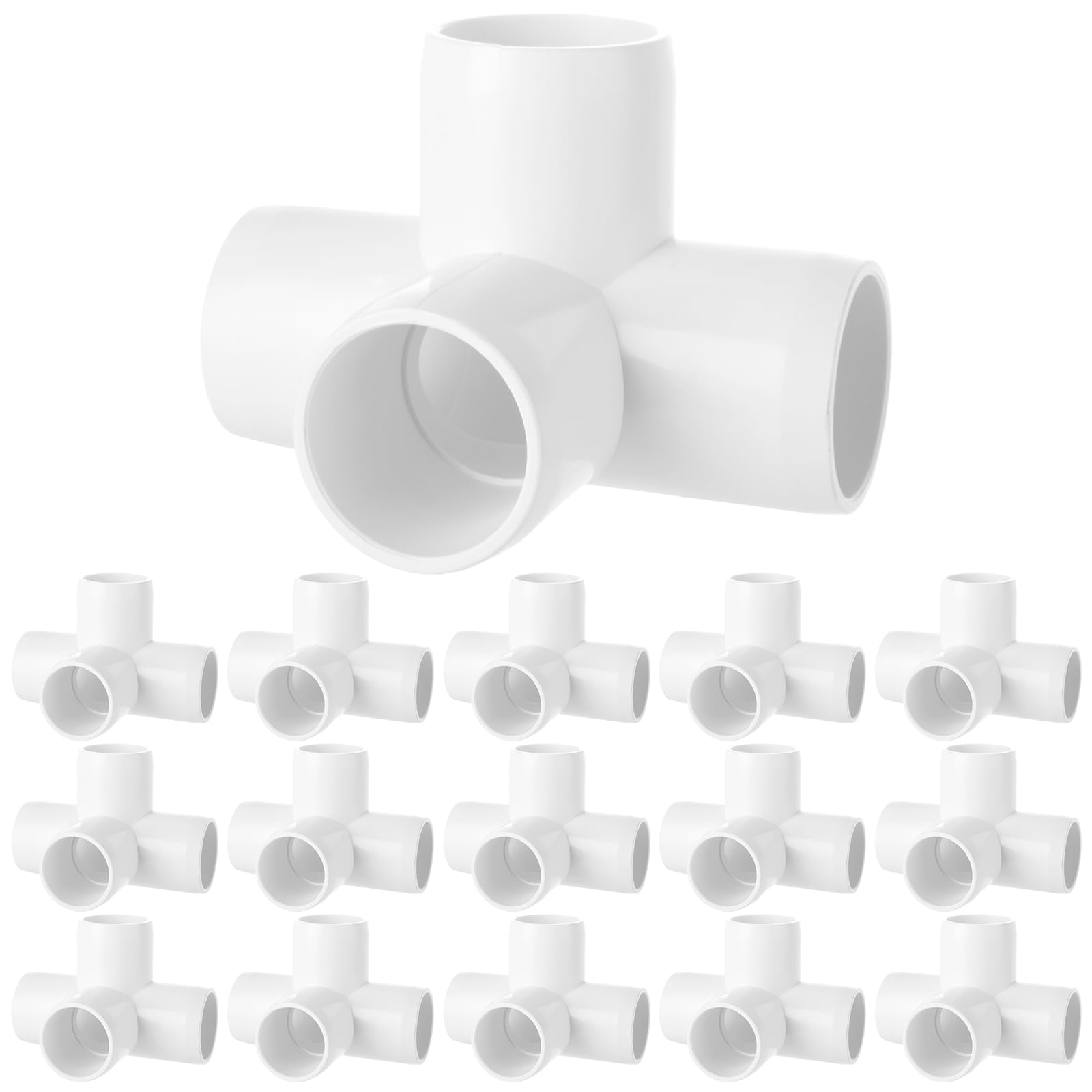 Snapklik.com : 16 Pack 4-Way PVC Fittings - 1 Inch Corner Connectors ...
