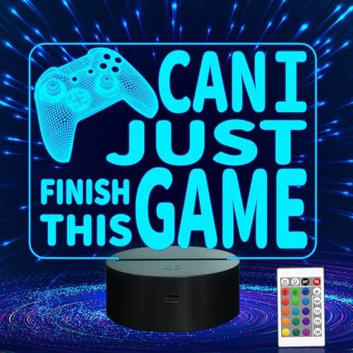 ightzz Gamer Gifts for Men, 3D Illusion Lamp I am a Gamer Night Light ...
