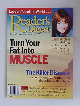 Reader's Digest Magazine October 2001 Canadian Edition - Turn Fat into ...