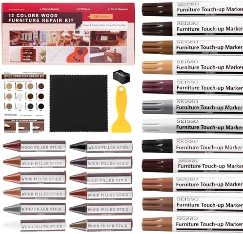 Amazon.com: NEW Upgraded Furniture Repair Kit Wood Markers-Set of 24 ...