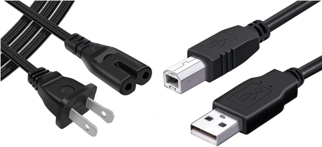 Amazon.com: eCool4U 10ft Printer USB Cable + 10ft AC Power Cord for HP ...