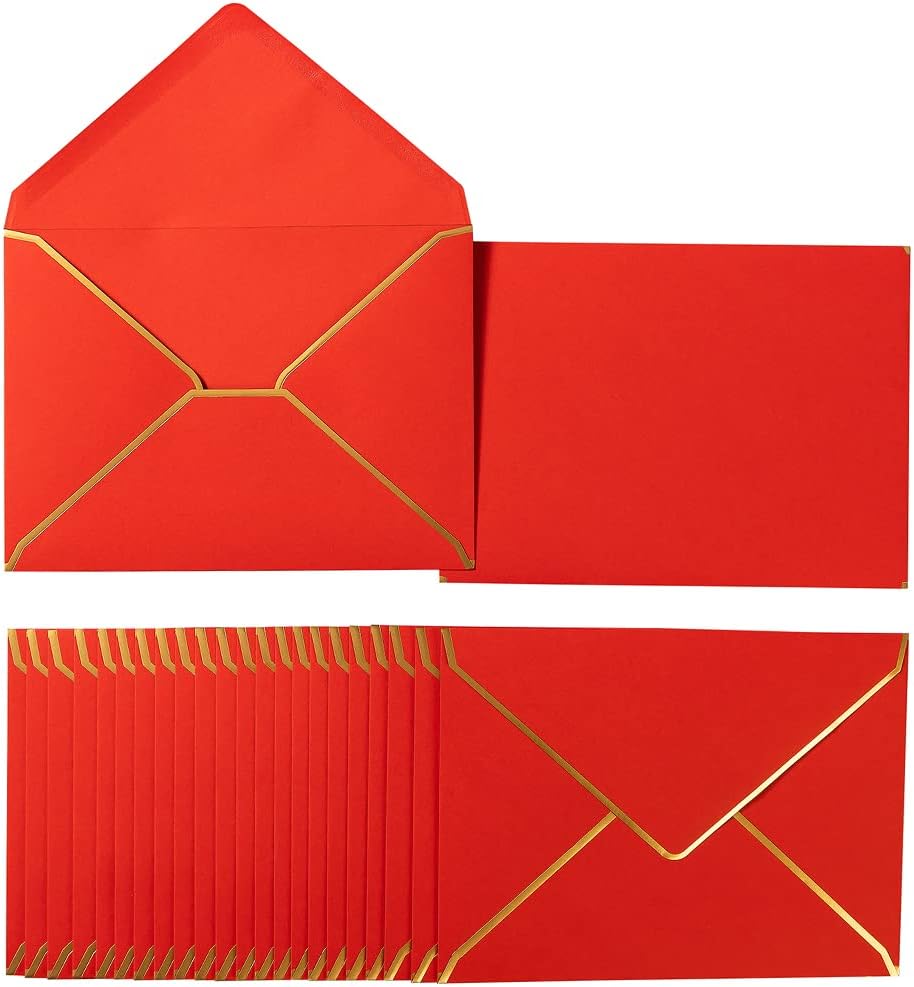 Amazon.com : 50 Pack A7 Envelopes 5 x 7 Card Envelopes Self-Adhesive V ...