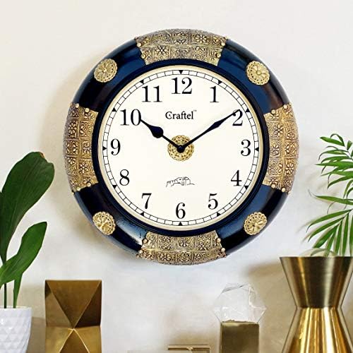 Buy CRAFTEL Elegant Series : 18" Antique Silent Hand-Carved Wall Analog ...