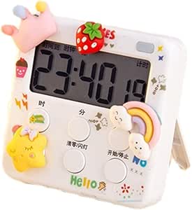 Amazon.com: Kawaii Digital Timers with 3D Stickers Cute Cartoon Small ...