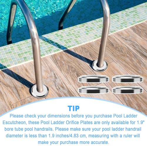 Snapklik.com : VIDABTE Pool Ladder Escutcheon Fit For 1.9 Inner ...