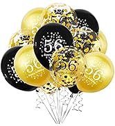 Amazon.com: SHUNTAI 52nd Birthday Balloons Gold and Black 52 Birthday ...
