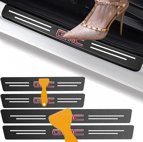 Amazon.com: GUYQBVD 4PCS Car Door Sill Protector for GMC Sierra Denali ...