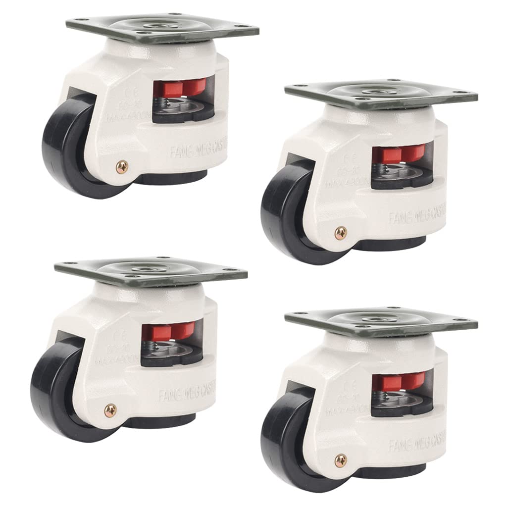 Buy WANGXUEJ 4PCS Adjustable Workbench Castors Wheels, Load Up to ...