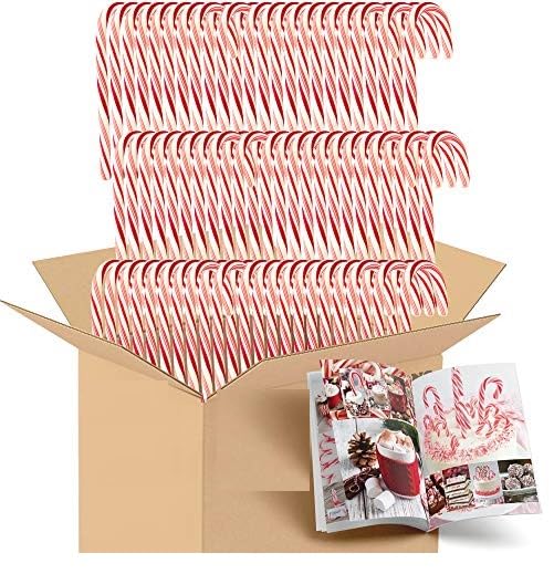 Amazon.com: Candy Cane Peppermint Flavored Soft Candy, 84 Pieces ...