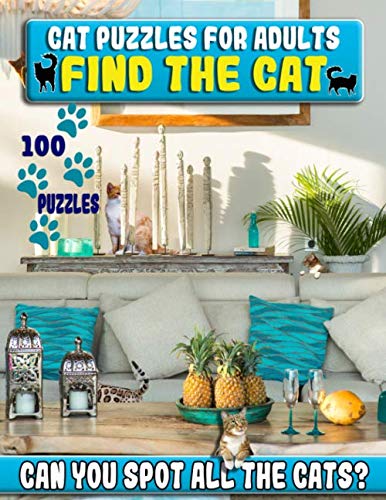 Cat Puzzles for Adults – Find the Cat: Picture Puzzle Hidden Object Cat ...