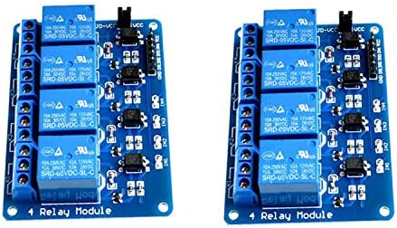 Sunigo 2Pack DC 5V 4 Channel Relay Module Board for Arduino Arduino UNO ...