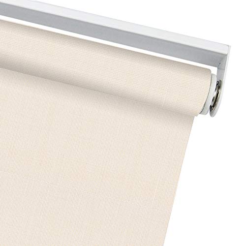 Window Blinds Cordless Roller Shades, Hemp-Beige Custom Solar Shades ...