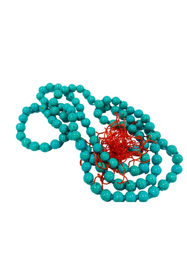 Buy Alpha grip Abhinandan Gems Natural Cerified FIROZA MALA Thread Neck ...