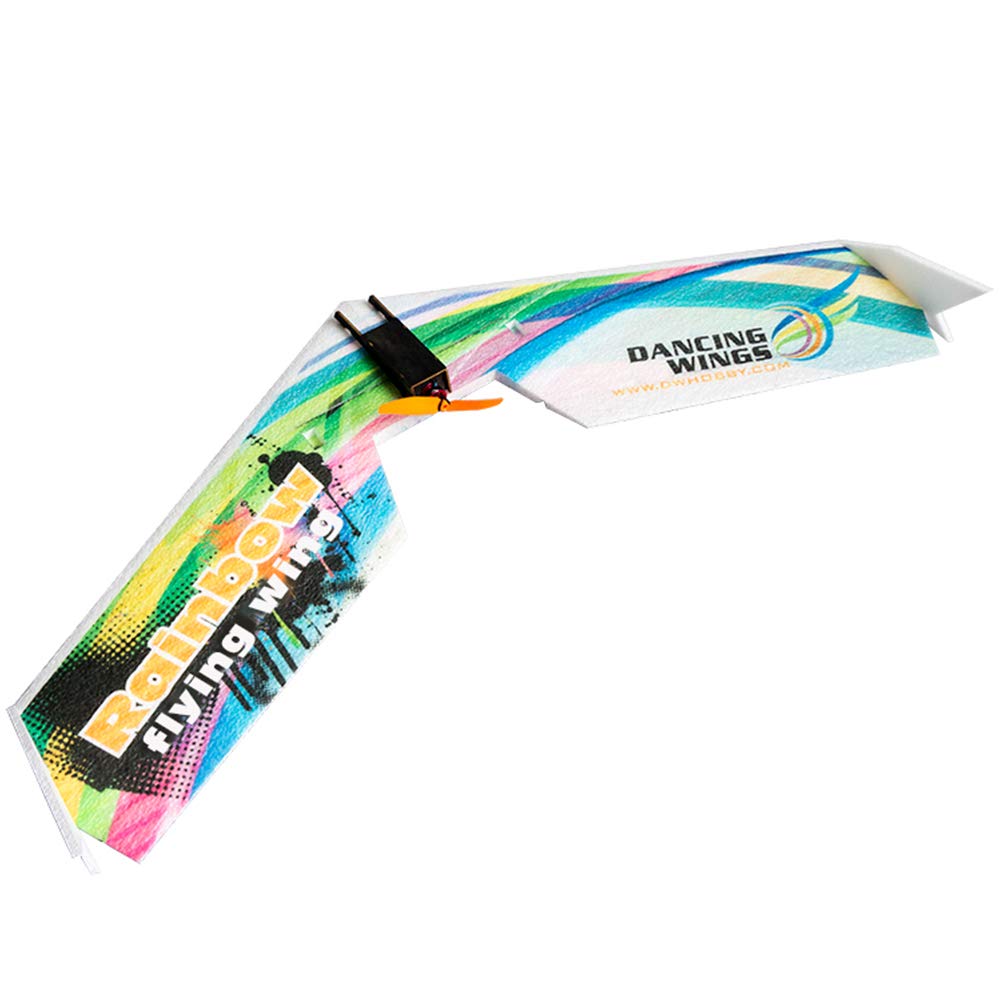 Amazon.com: Goolsky E0511 Rainbow Flying Wing V2 RC Airplane 800mm ...