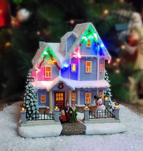 Amazon.com: MOMENTS IN TIME 7.5”H Gingerbread Village House - LED ...