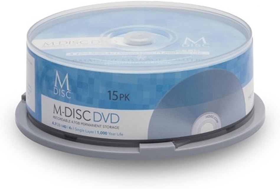 Amazon.com: Verbatim M DISC BD-R 25GB 4X with Branded Surface Blank Blu ...