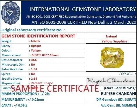 GemsMart Srilankan Yellow Sapphire Gemstone Original Pushkaraj Stone ...