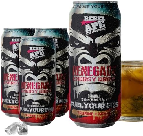 Amazon.com : Rebel Ape Renegade Energy Drink Original Flavor with ...