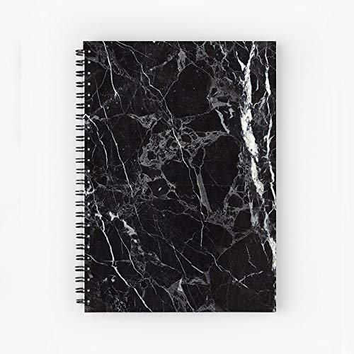 Art Bundle Black Marble Texture Notebook - 80 GSM, Wiro Bound Diary ...
