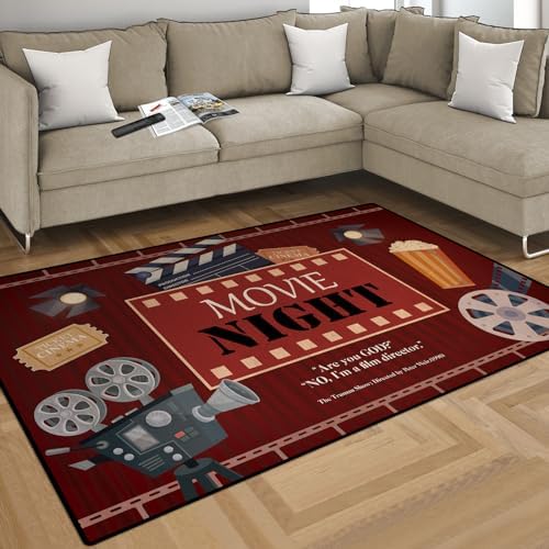 Amazon.com: Home Area Runner Rug Pad Cinema Movie Theater Object on ...