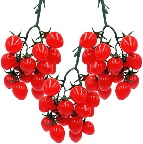 Amazon.com: Hagao Fake Cherry Tomatoes Artificial Fruit Plastic ...