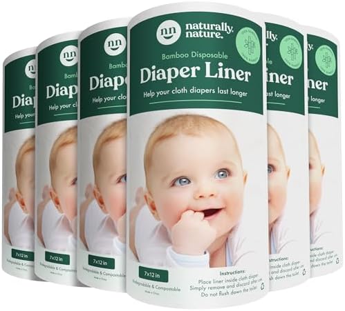 Amazon.com: Diaper Liners for Cloth Diapers, 100 Disposable Sheets Per ...