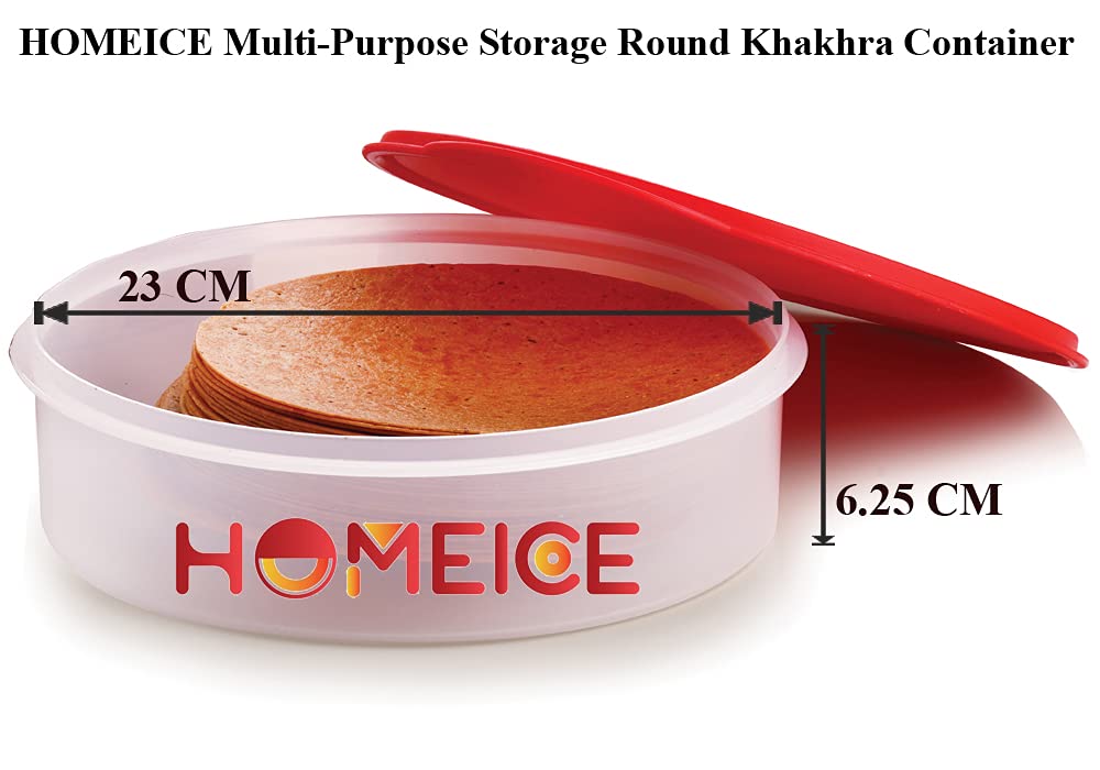 Buy HOMEICE Multi-Purpose Storage Round Container Best for Roti, Papad ...