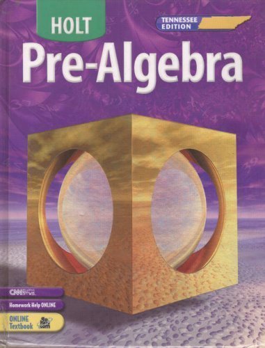 Pre-Algebra, Grade 8: Holt Pre-Algebra Tennessee (Pre-Algebra 2004 ...
