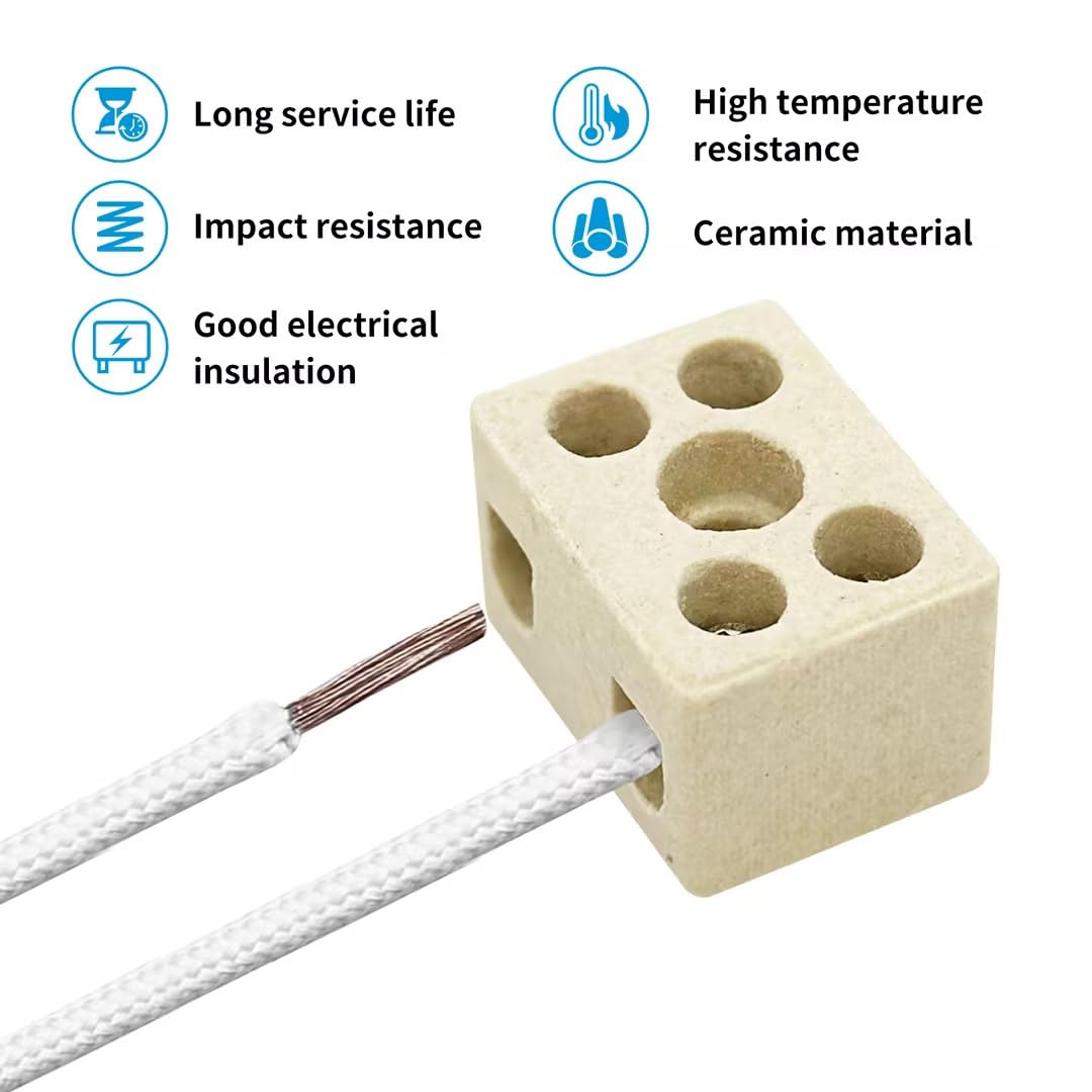 Snapklik.com : Ceramic Terminal Block Wire Connectors, Dicio High Temp ...